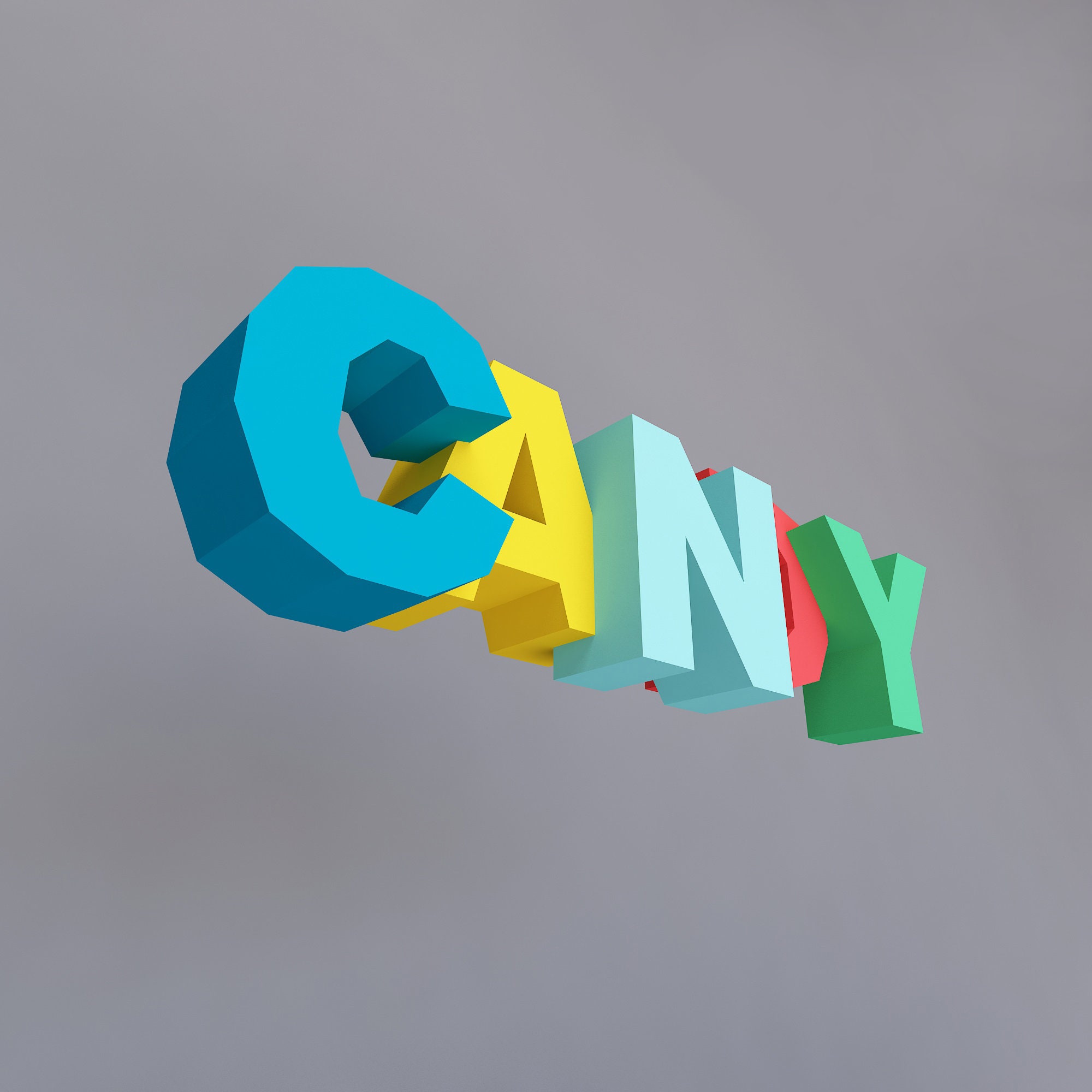 Low Poly Paper Craft, Word Candy 3D, Paper Craft Letters, Low Poly ...