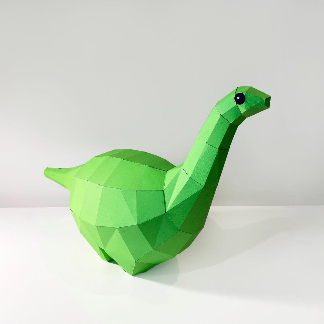 Papercraft Dinosaur, Low Poly Animals, 3D DIY Template Dinosaur, Cute ...