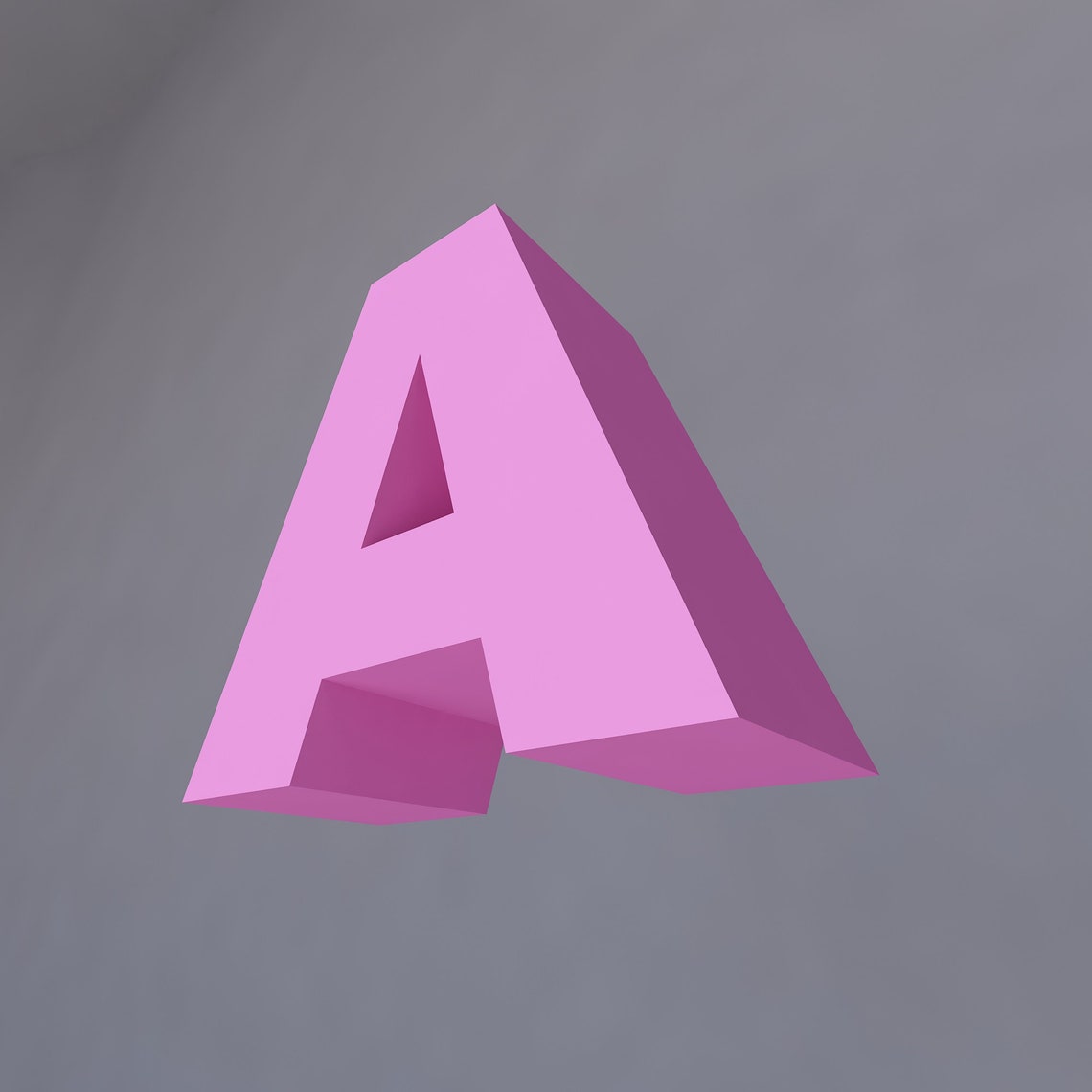 Low Poly Paper Craft, 3D Letter A, Paper Craft Letters, Low Poly ...