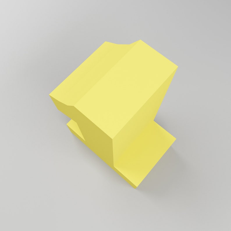 Low Poly Paper Craft, 3D Number One, Paper Craft Numbers, Low Poly ...