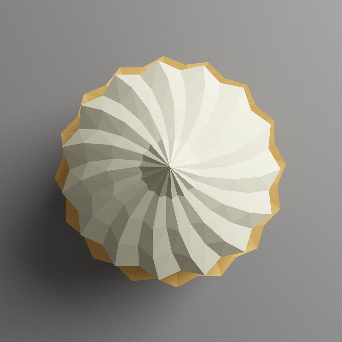 3d Paper Cupcake, Low Poly Paper Craft Cupcake, Origami Home Wall Decor ...