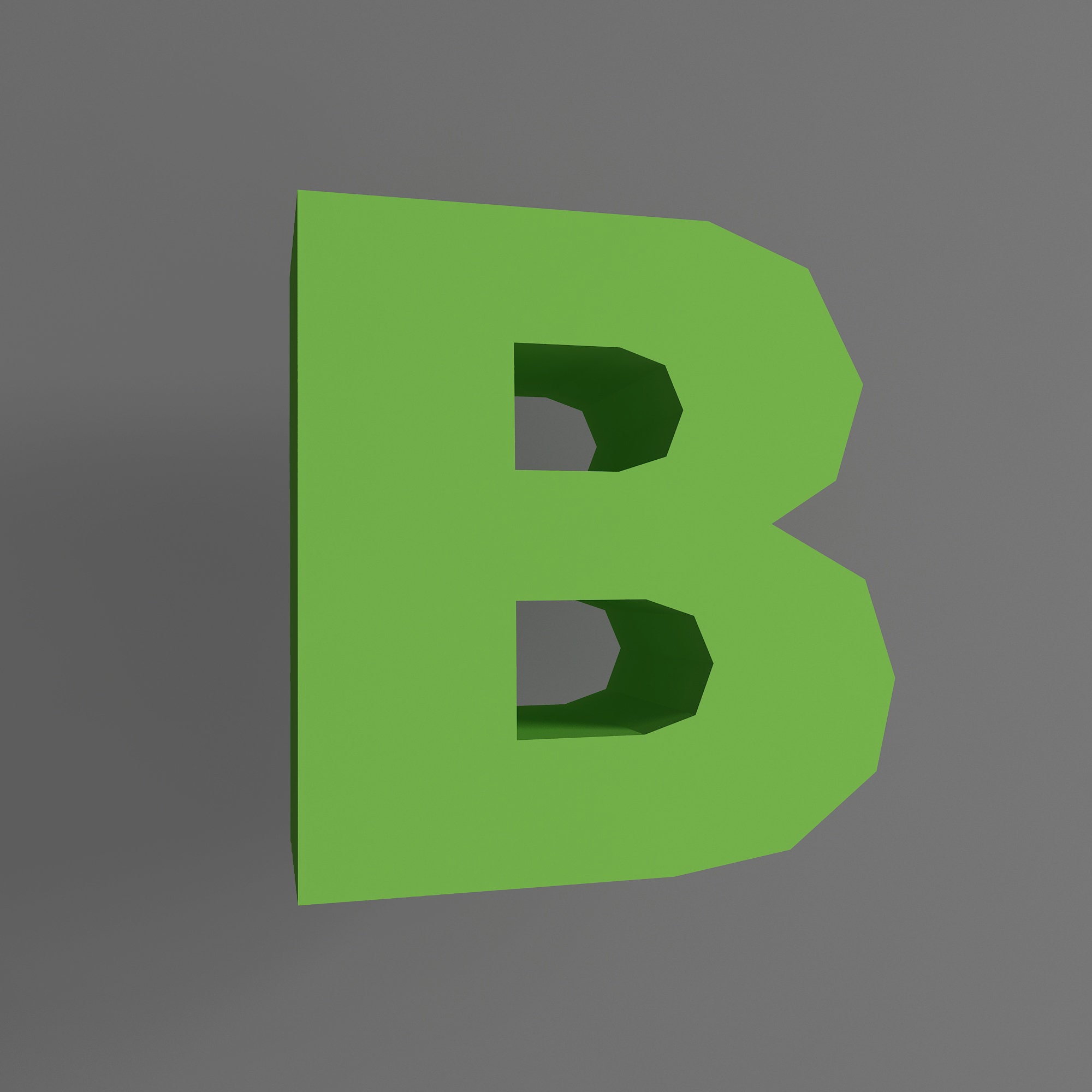 Low Poly Paper Craft, 3D Letter B, Paper Craft Letters, Low Poly ...
