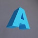 Low Poly Paper Craft, 3D Letter A, Paper Craft Letters, Low Poly ...