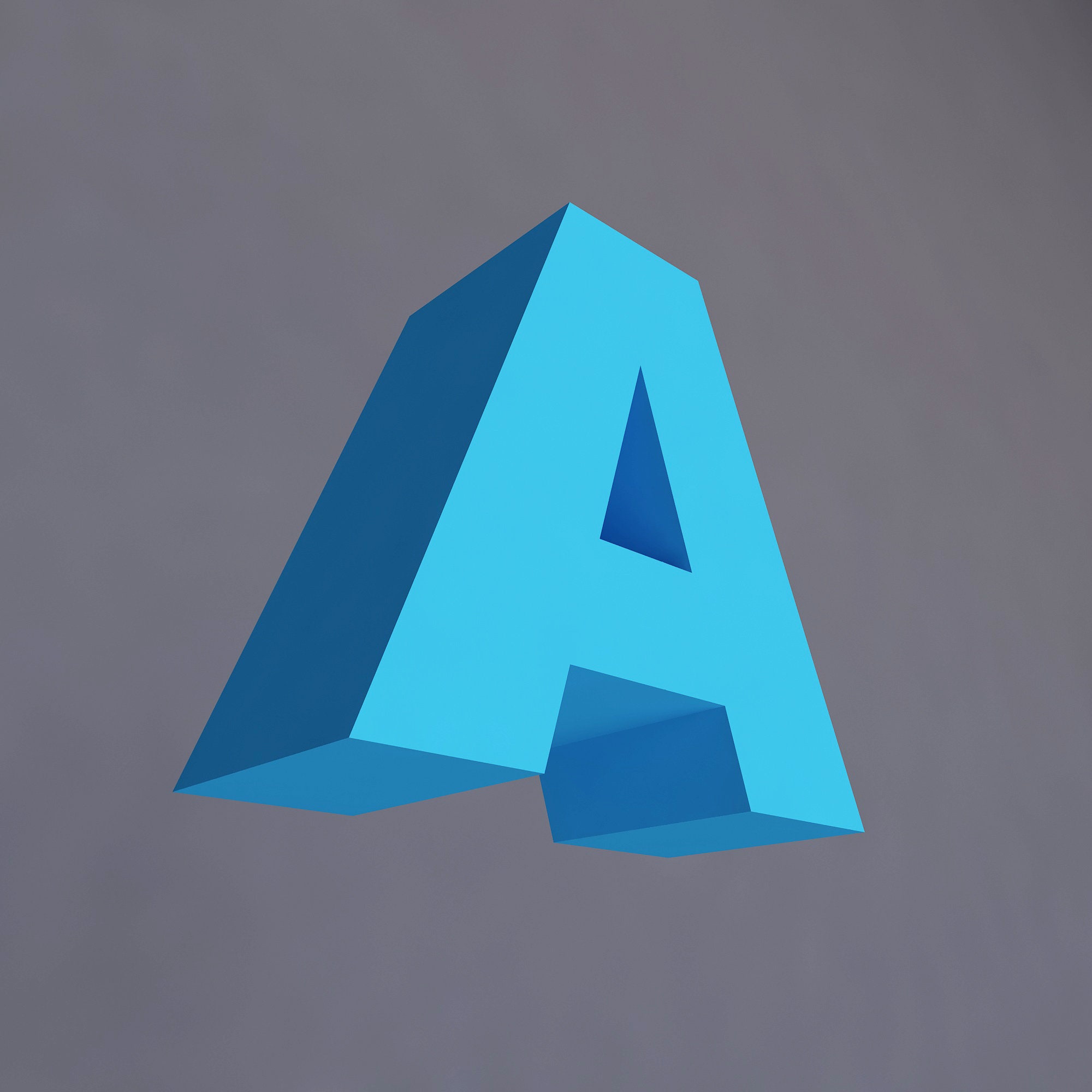 Low Poly Paper Craft, 3D Letter A, Paper Craft Letters, Low Poly ...