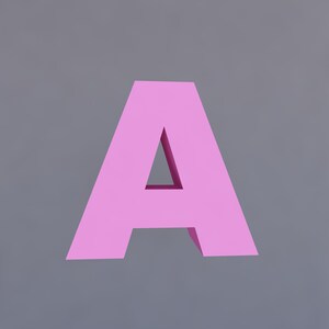 Low Poly Paper Craft, 3D Letter A, Paper Craft Letters, Low Poly ...