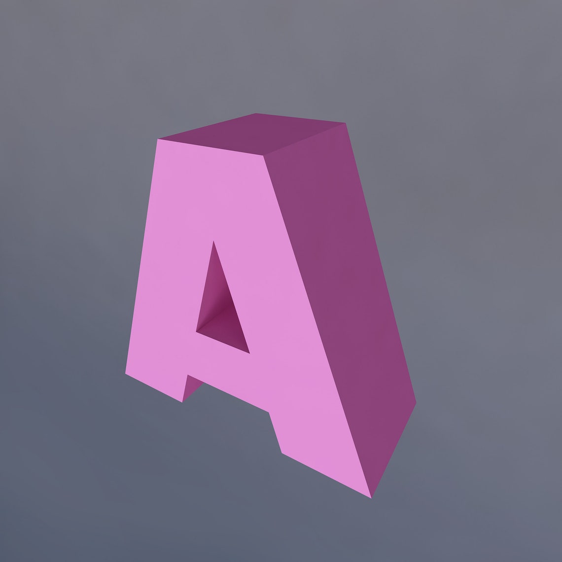 Low Poly Paper Craft, 3D Letter A, Paper Craft Letters, Low Poly ...