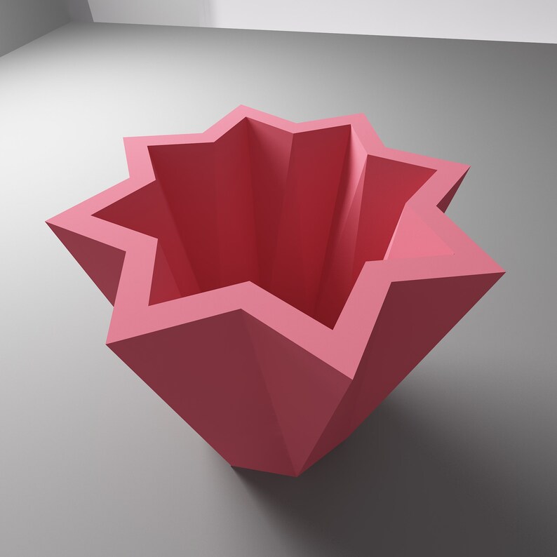 DIY Papercraft Vase, Low Poly Decor, Origami Paper Flowerpot, DIY ...