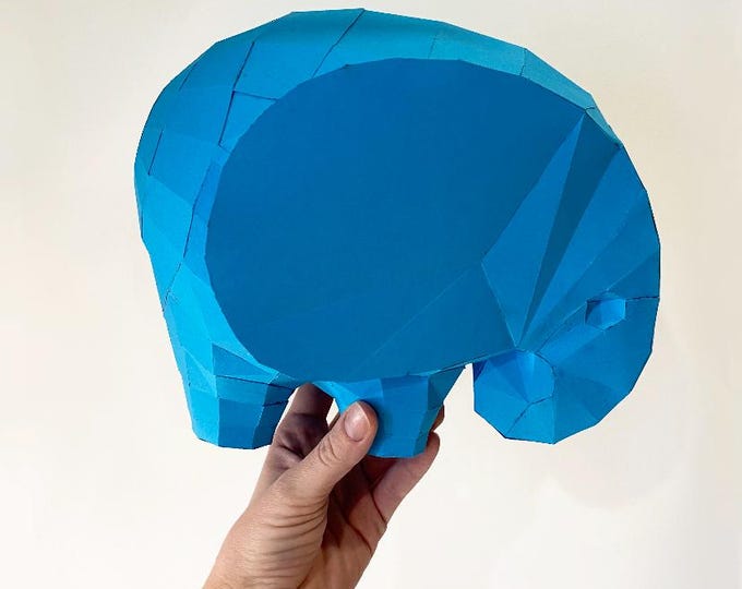 3D Papercraft Elephant, DIY Paper Craft Model, Art Project Ideas ...