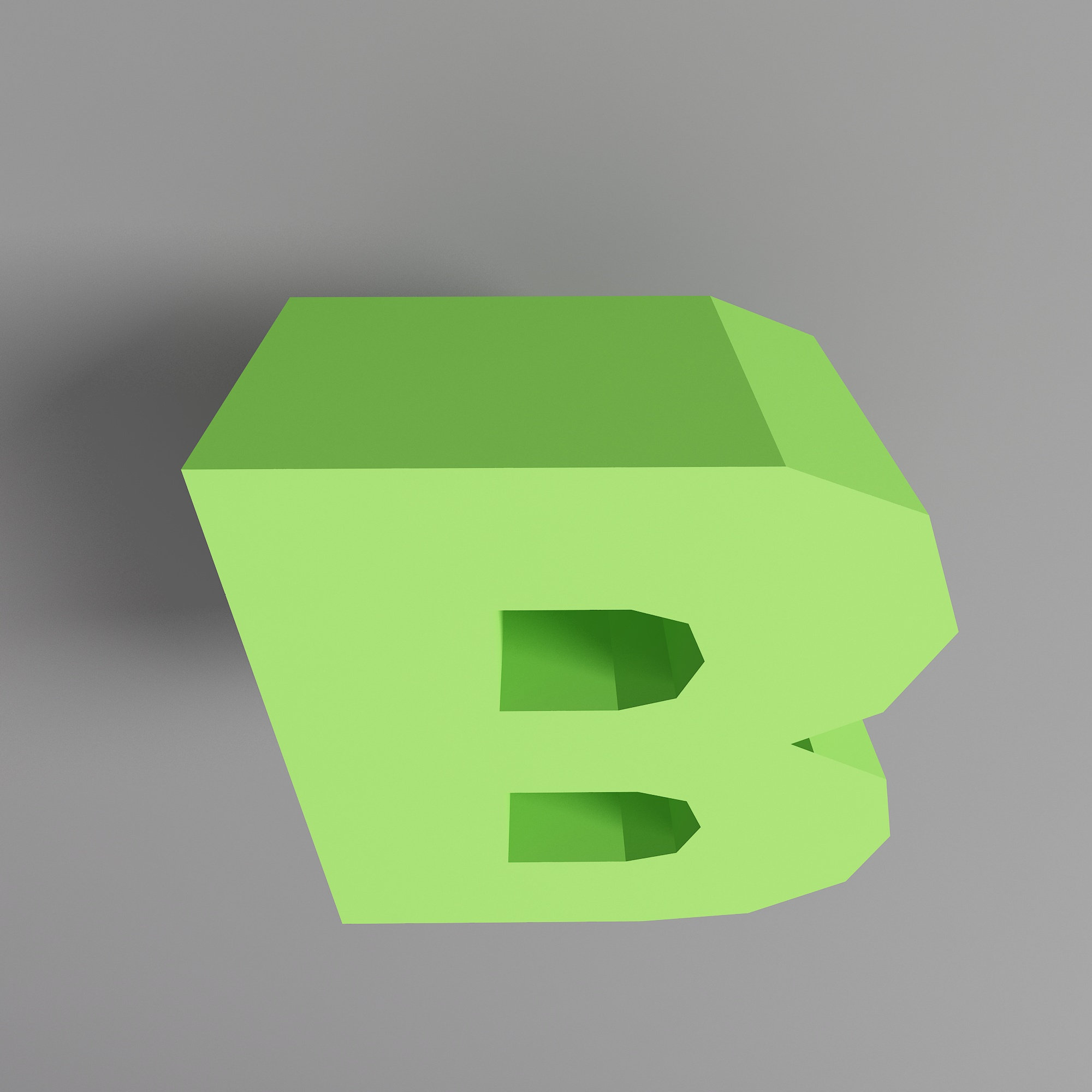 Low Poly Paper Craft, 3D Letter B, Paper Craft Letters, Low Poly ...