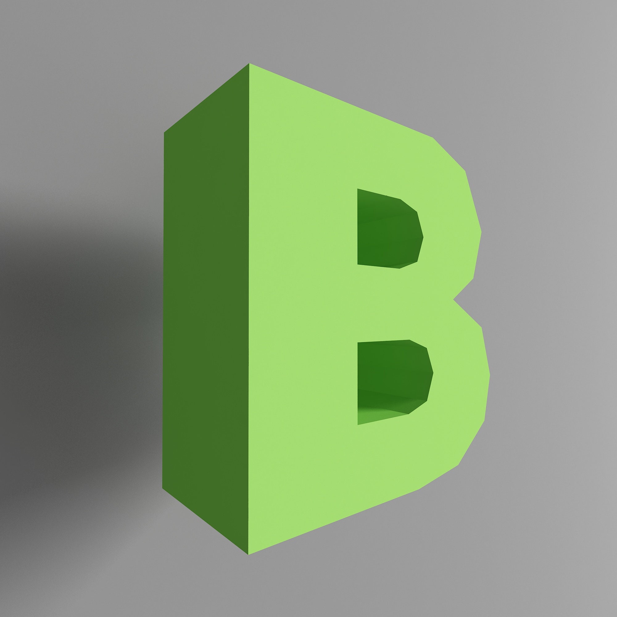 Low Poly Paper Craft, 3D Letter B, Paper Craft Letters, Low Poly ...
