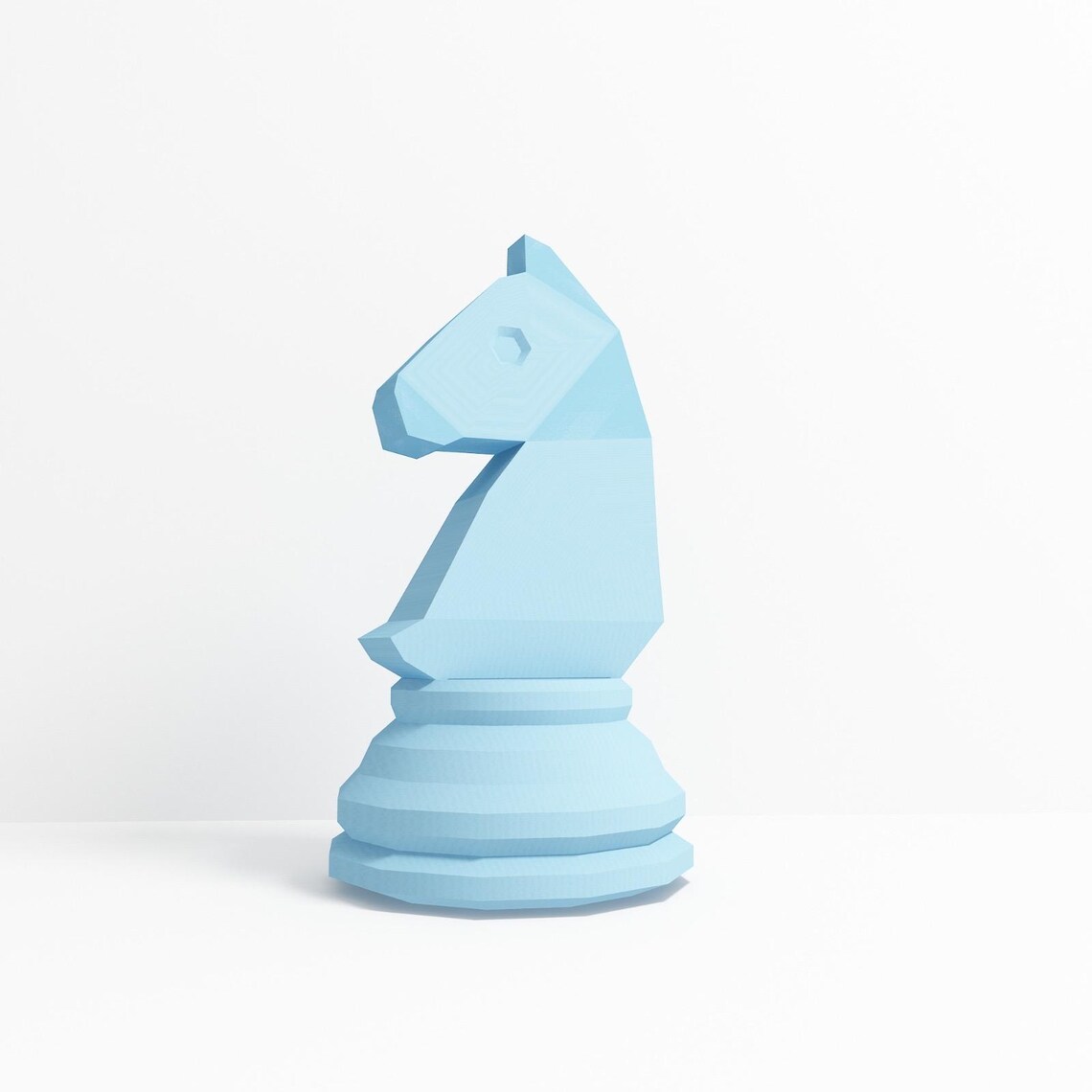 Chess Piece, Chess Knight, Low Poly Papercraft Knight, DIY Sculpture ...