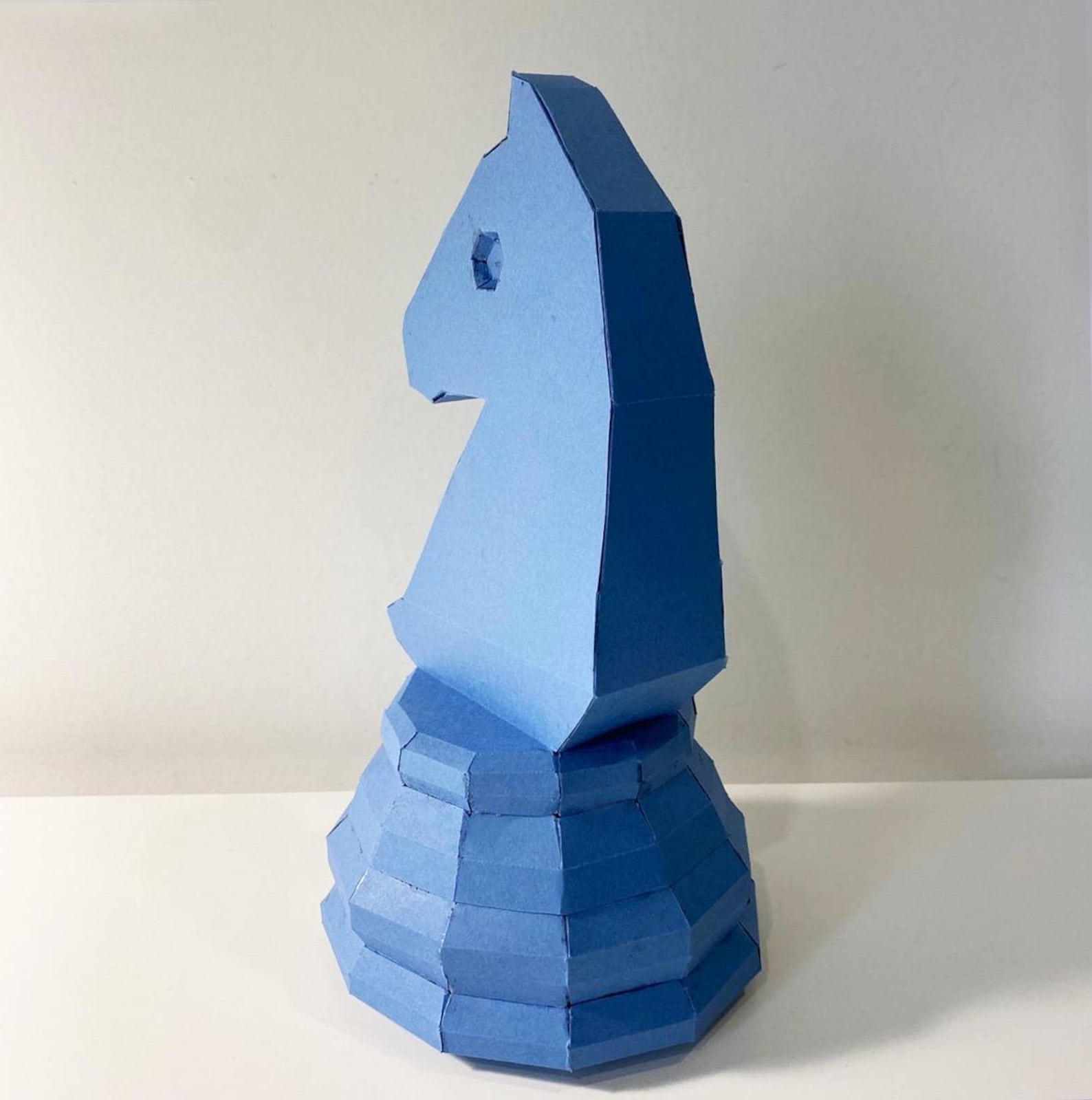 Chess Piece, Chess Knight, Low Poly Papercraft Knight, DIY Sculpture ...