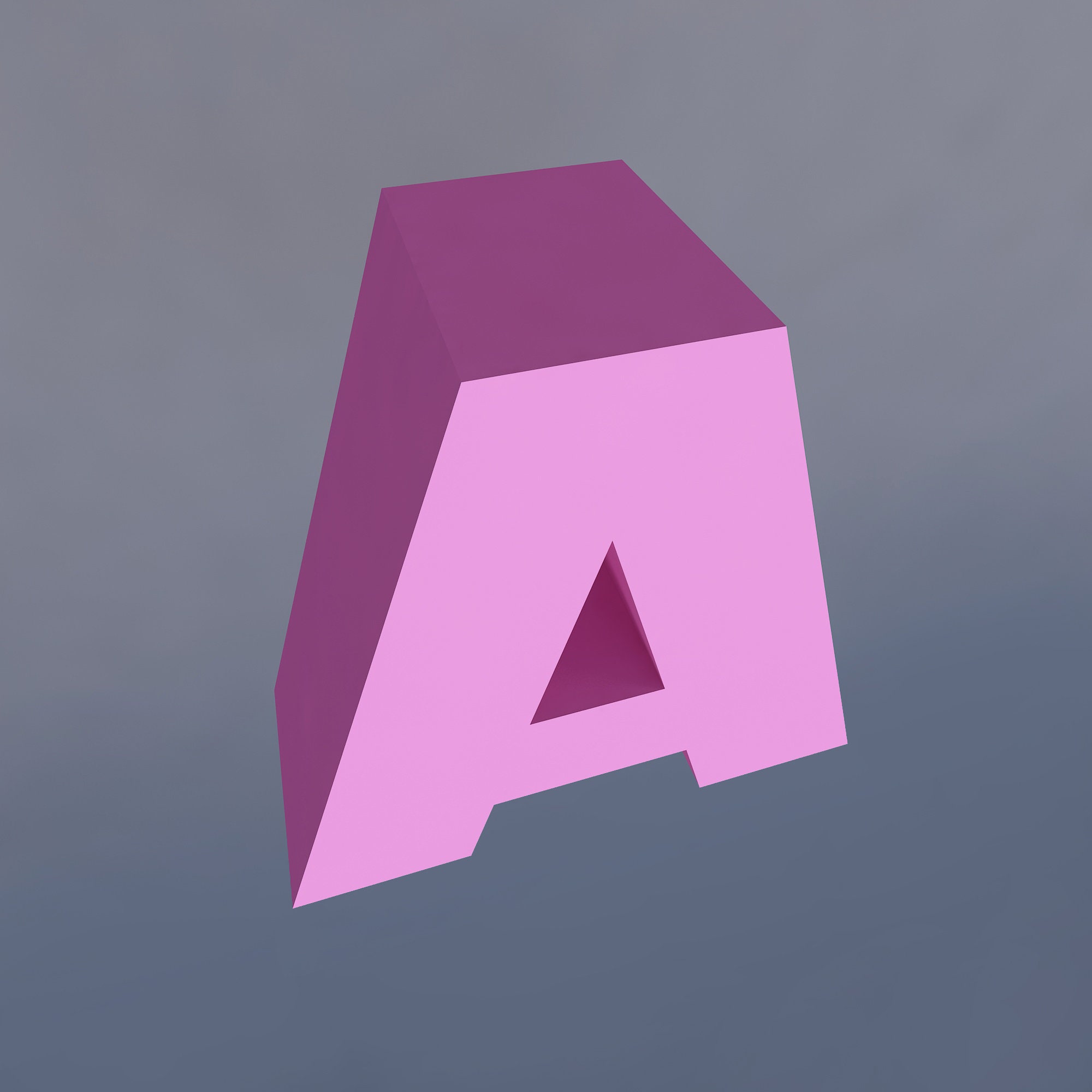 Low Poly Paper Craft, 3D Letter A, Paper Craft Letters, Low Poly ...