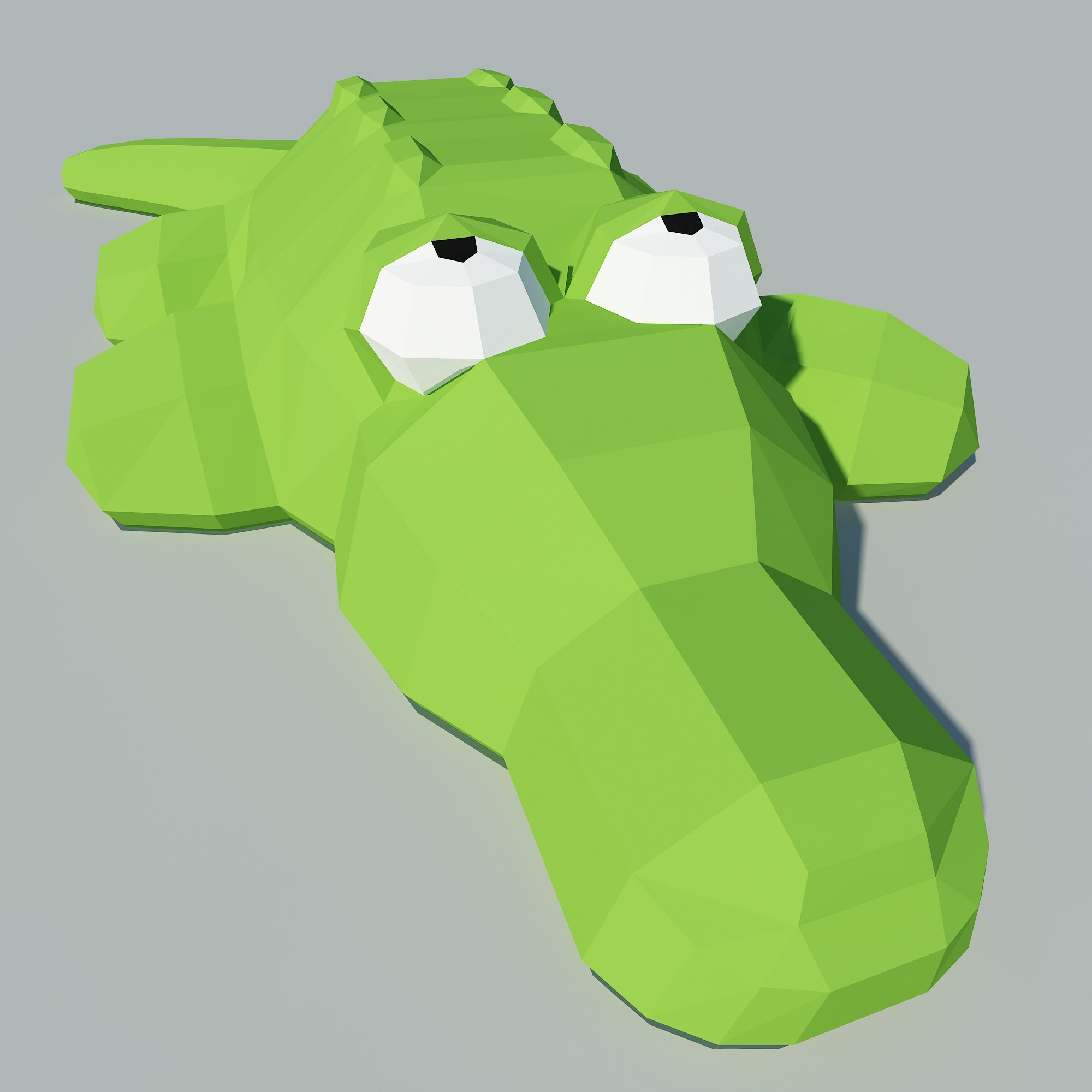 Diy Paper Craft Crocodile Low Poly Animal 3d Pdf Digital Etsy Australia
