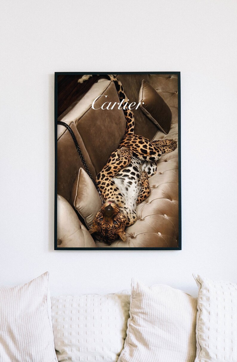 Cartier Tiger Brown Logo Magazine Fashion Print Fashionista Leopard ...