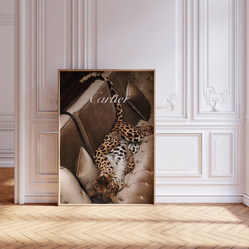 Cartier Tiger Brown Logo Magazine Fashion Print Fashionista Leopard ...