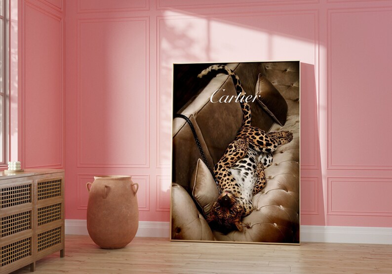 Cartier Tiger Brown Logo Magazine Fashion Print Fashionista Leopard ...