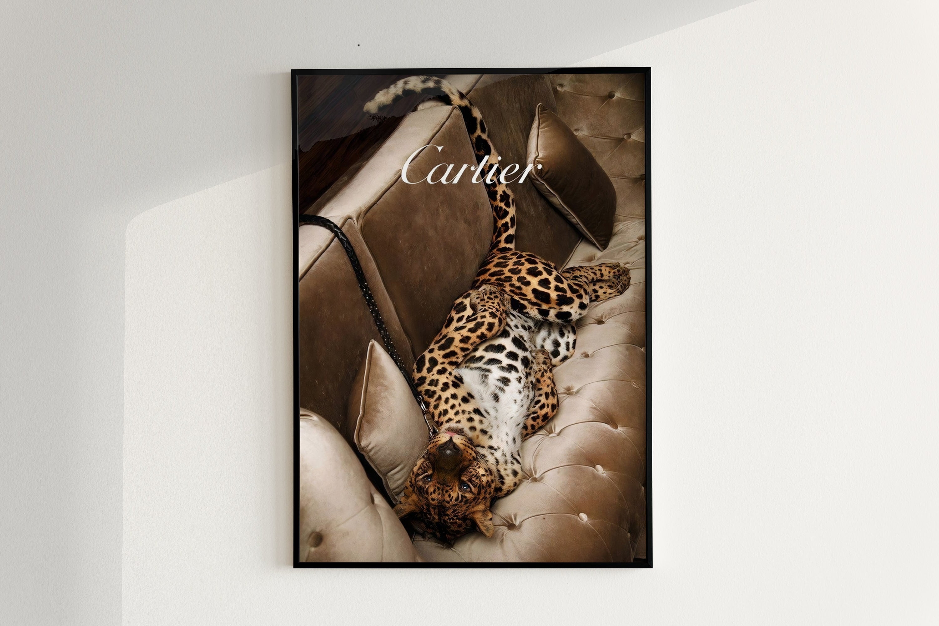 Cartier Tiger Brown Logo Magazine Fashion Print Fashionista Leopard ...