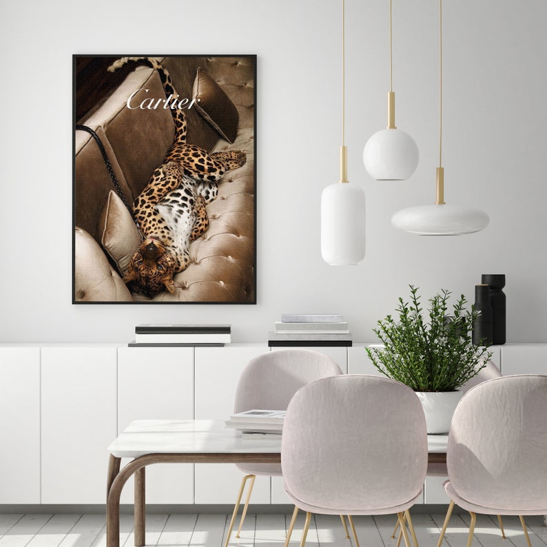 Cartier Tiger Brown Logo Magazine Fashion Print Fashionista Leopard ...