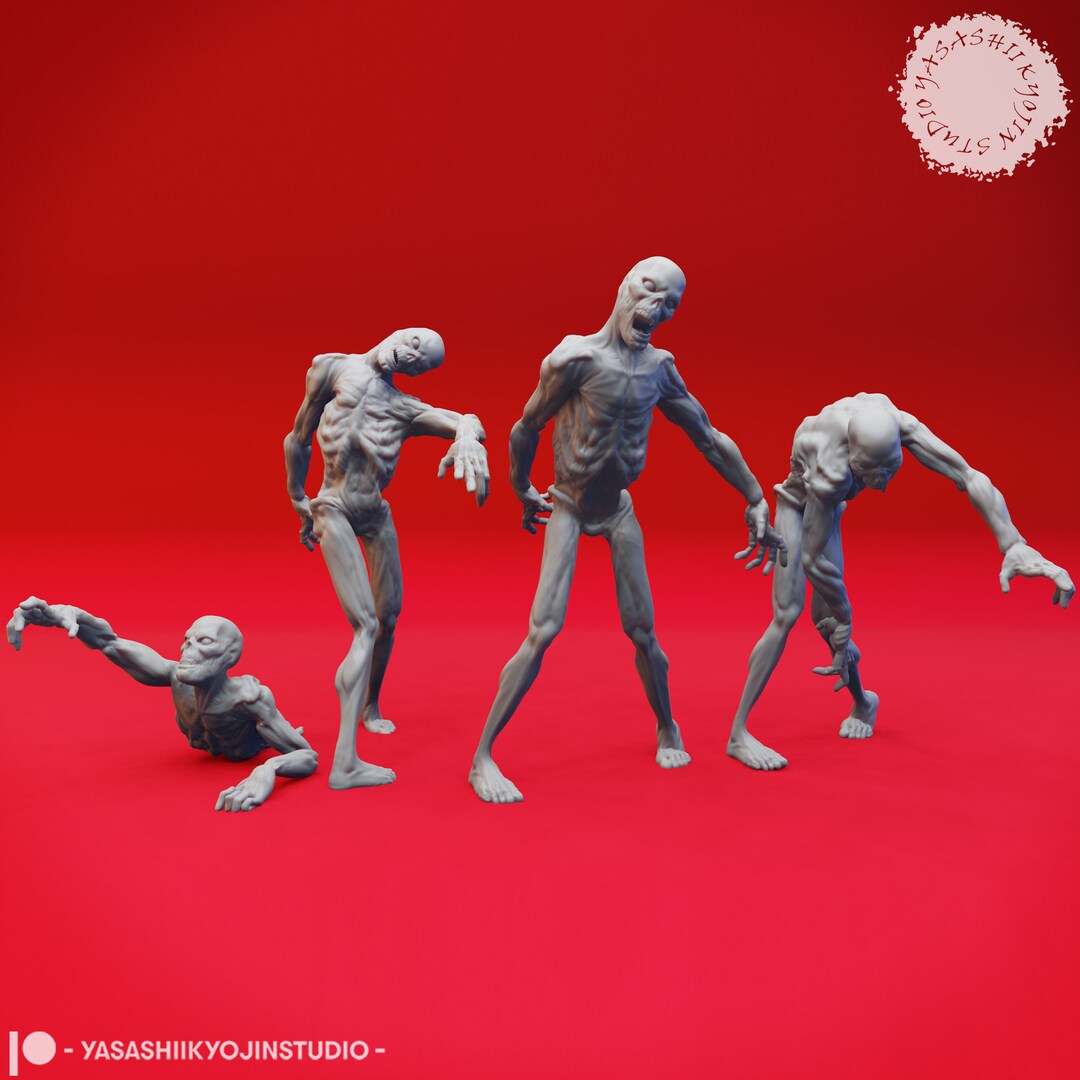 Zombies - 32mm/54mm Scale Miniature for Table Top Rpgs ( D&D, Dnd ...