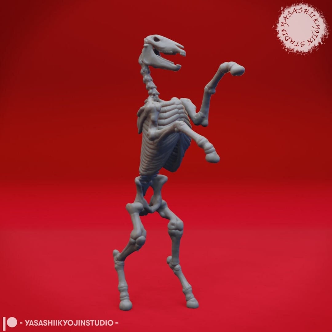 Skeleton Horse - 32mm/54mm Scale Miniature for Table Top Rpgs and ...