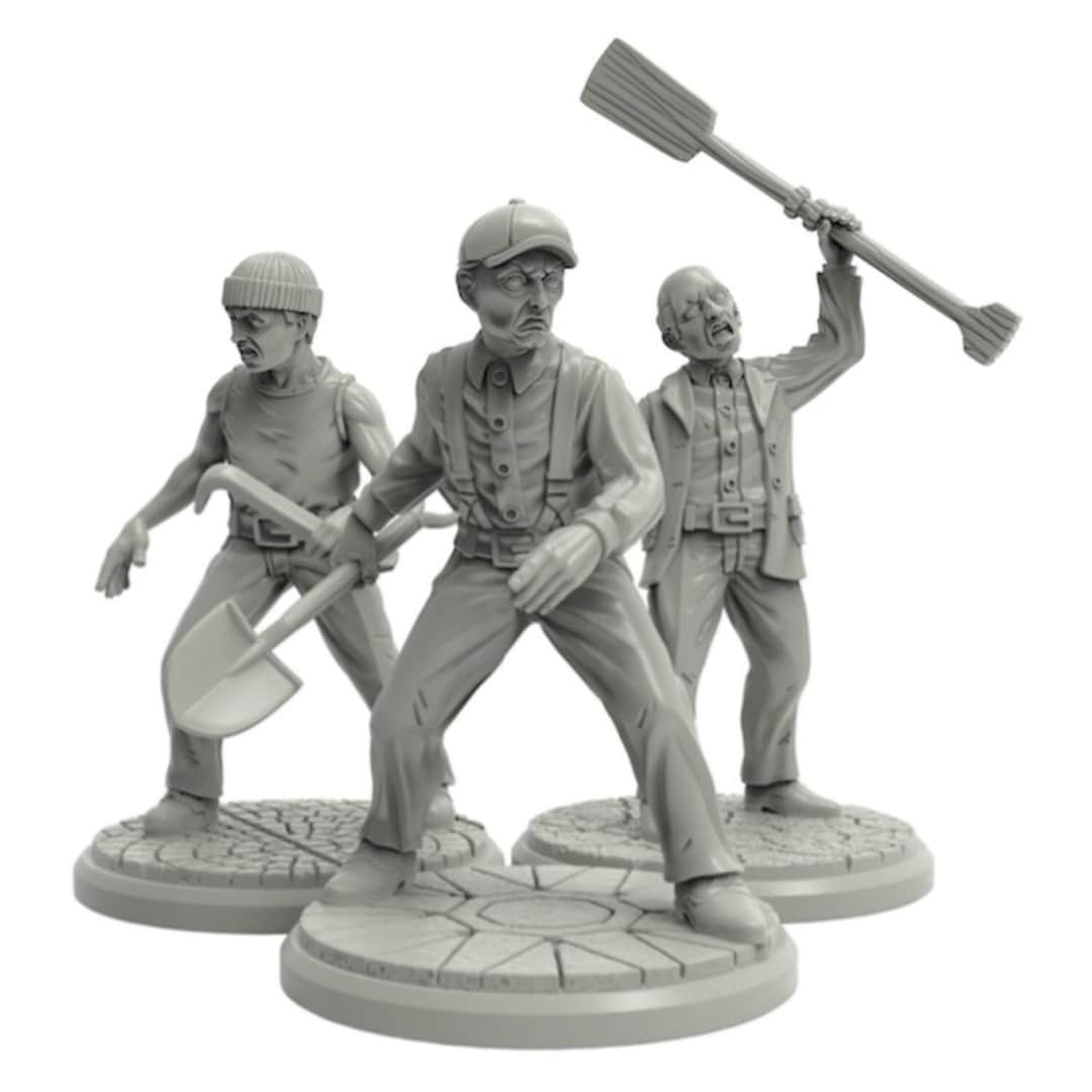 Rioters/angry Mob - 32mm Scale Miniature for Lovecraft Themed Table Top ...