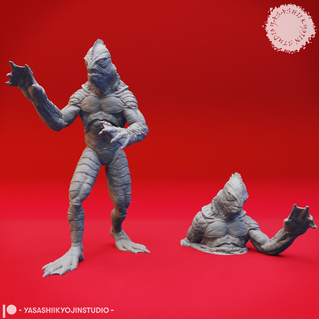 Gill-man - 32mm/54mm Scale Miniature for Table Top Rpgs ( D&D, Dnd ...