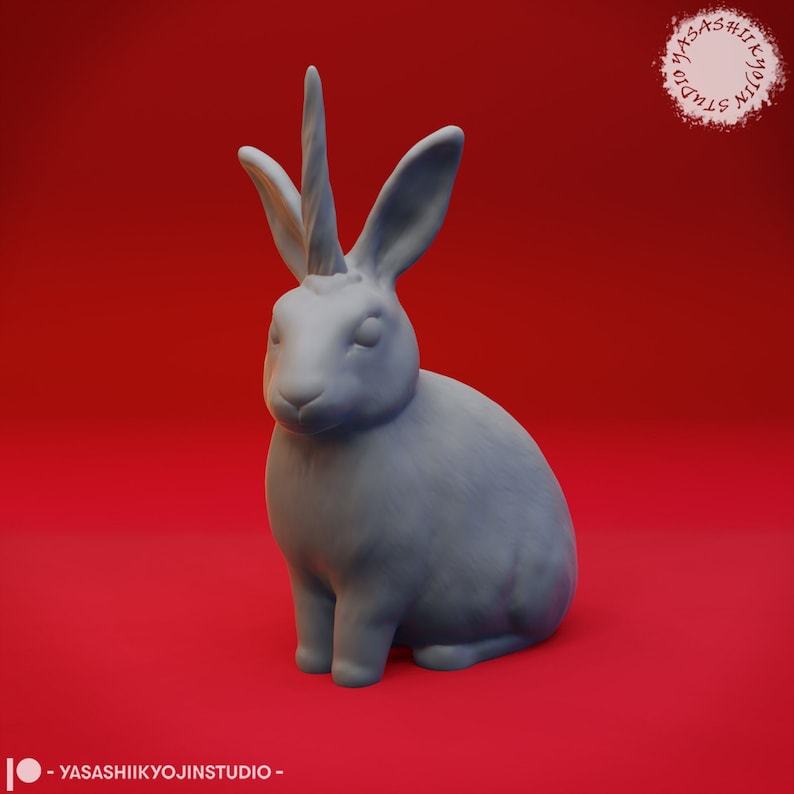 Al-miraj horned Rabbit 32mm/54mm Scale Miniature for Table Top Rpgs D&D ...