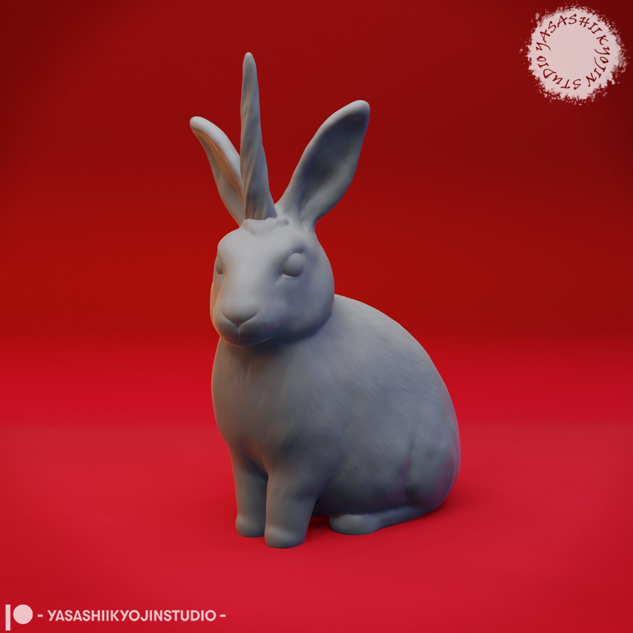 Al-miraj horned Rabbit 32mm/54mm Scale Miniature for Table Top Rpgs D&D ...