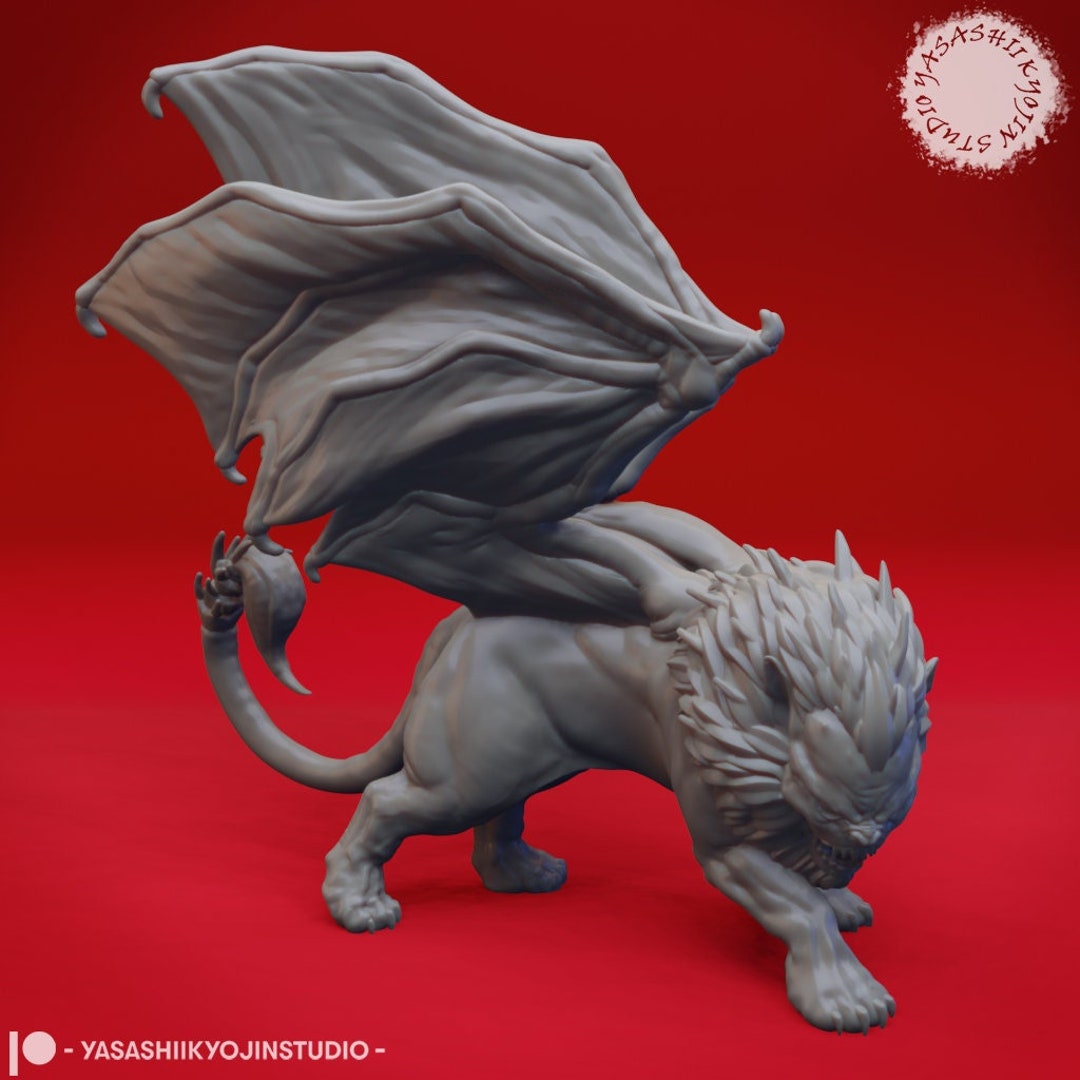 Manticore 32mm/54mm Scale Miniature for Table Top Rpgs and Wargaming D ...