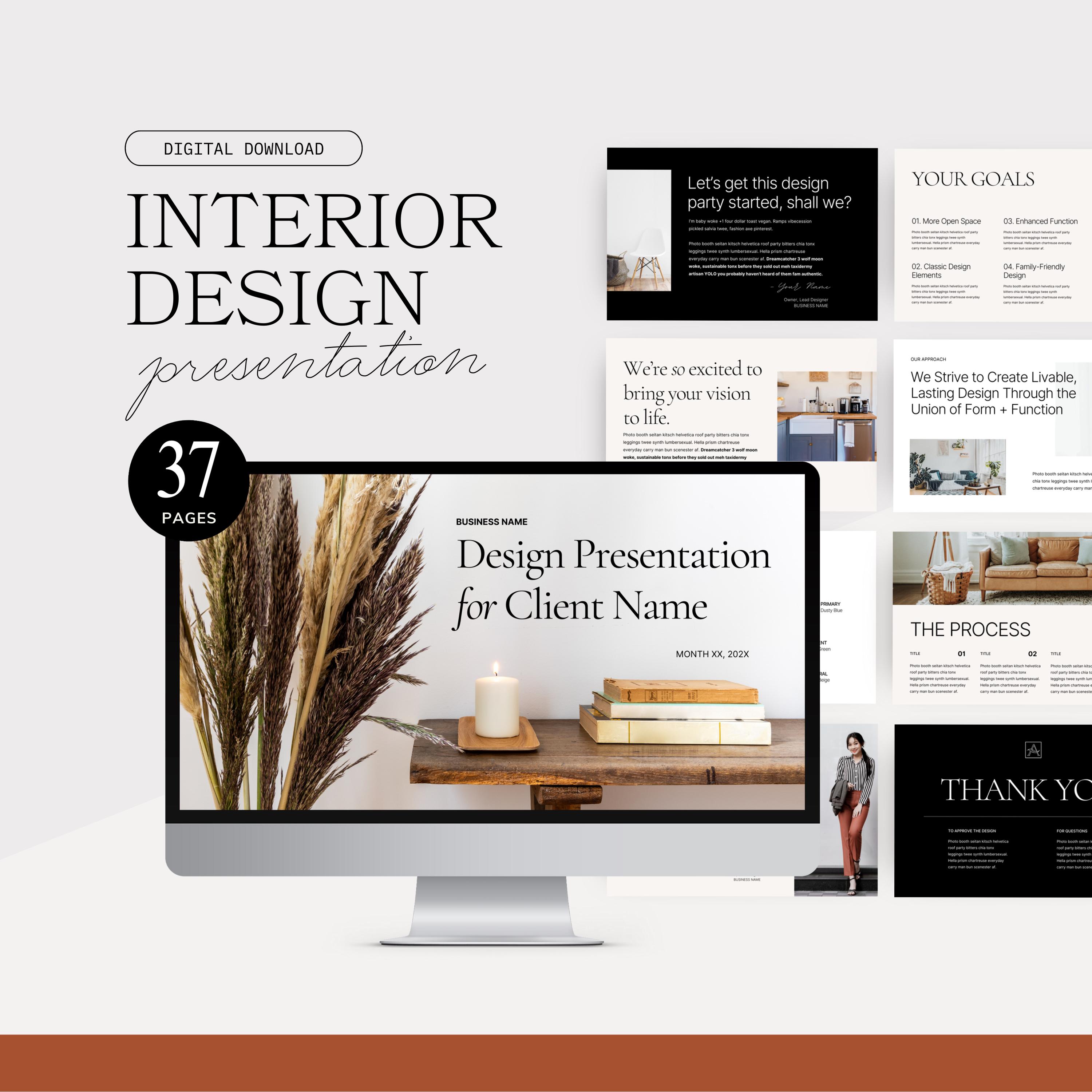 Interior Design Canva Template | Modern & Sophisticated E-design Presentation Board | Reusable ...