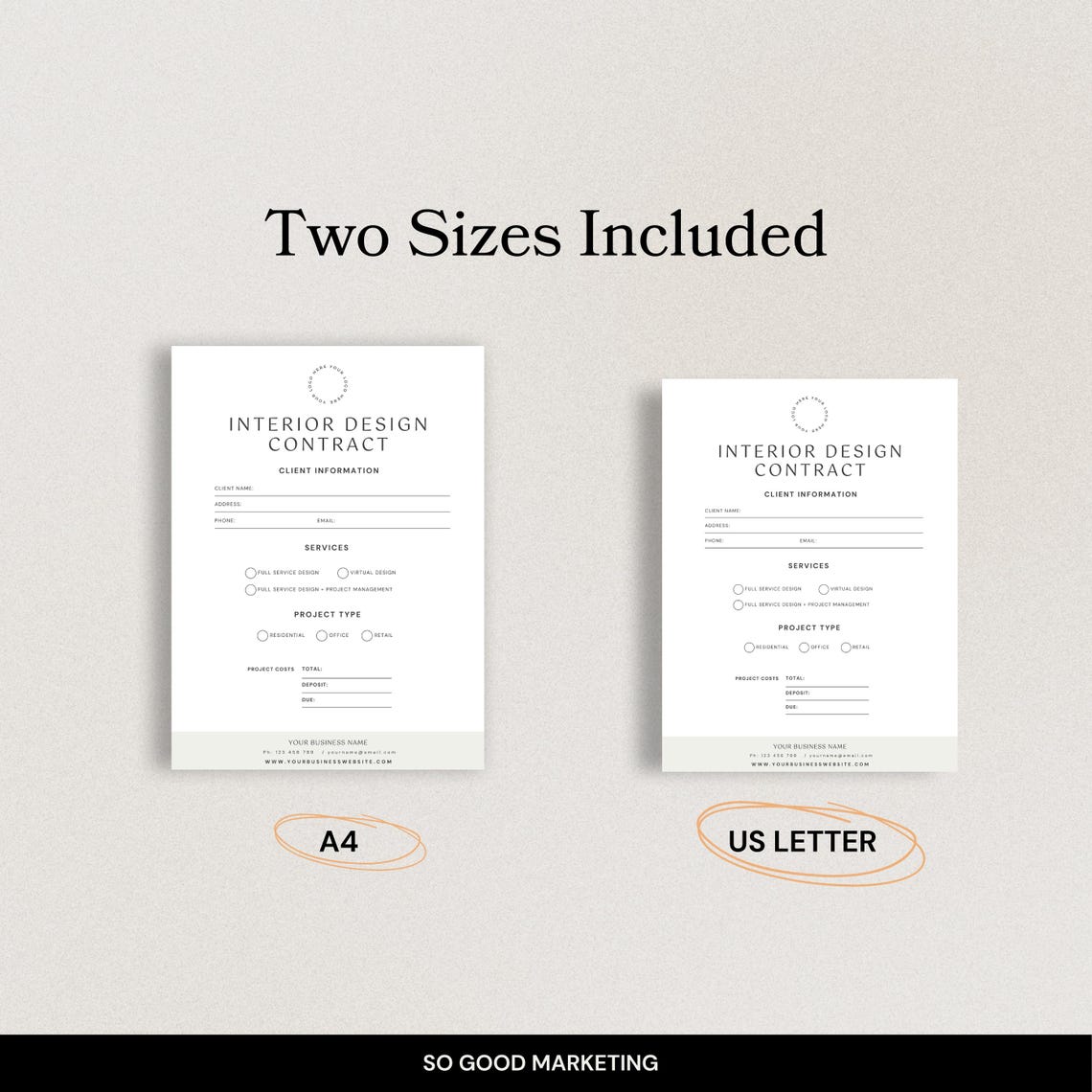 Interior Design Project Contract, Simple Work Contract, Interior Design ...