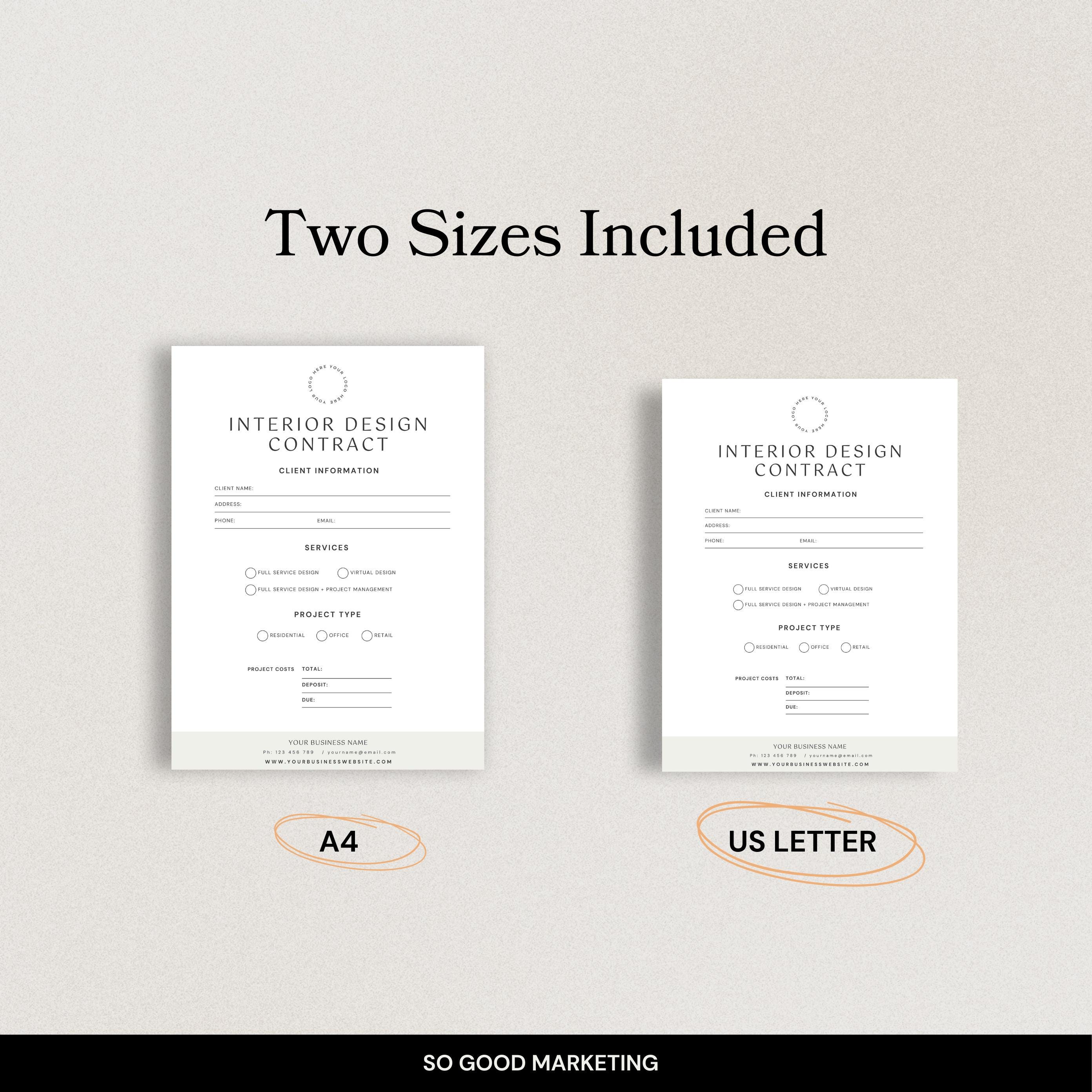 Interior Design Project Contract, Simple Work Contract, Interior Design ...