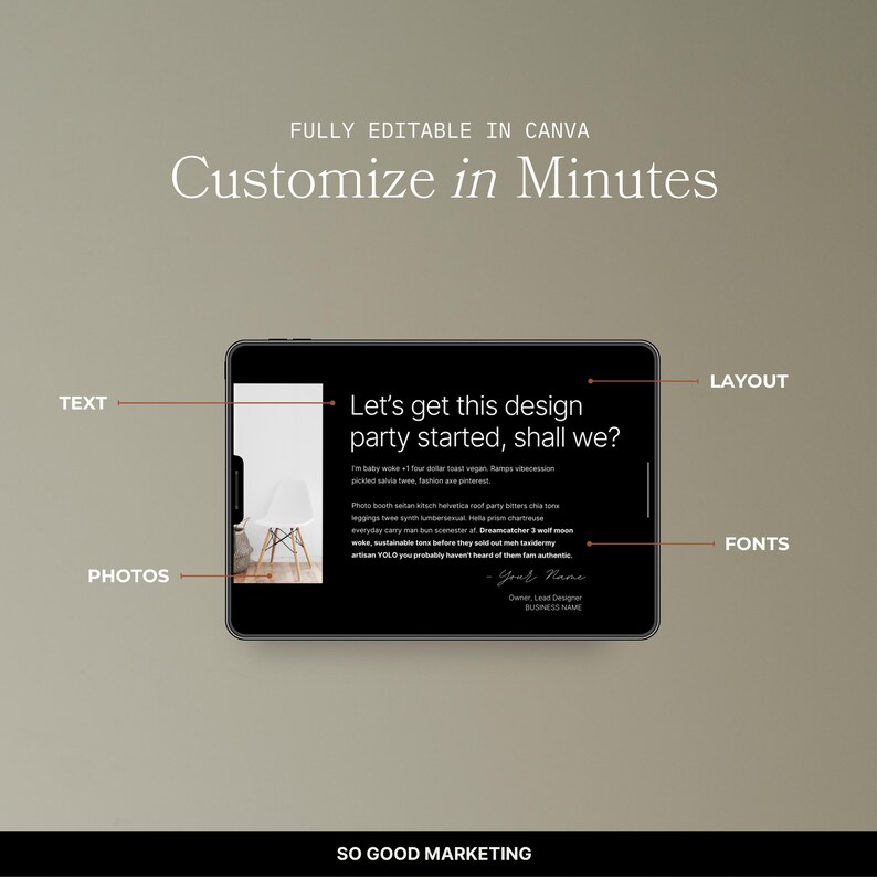 Interior Design Canva Template | Modern & Sophisticated E-design ...