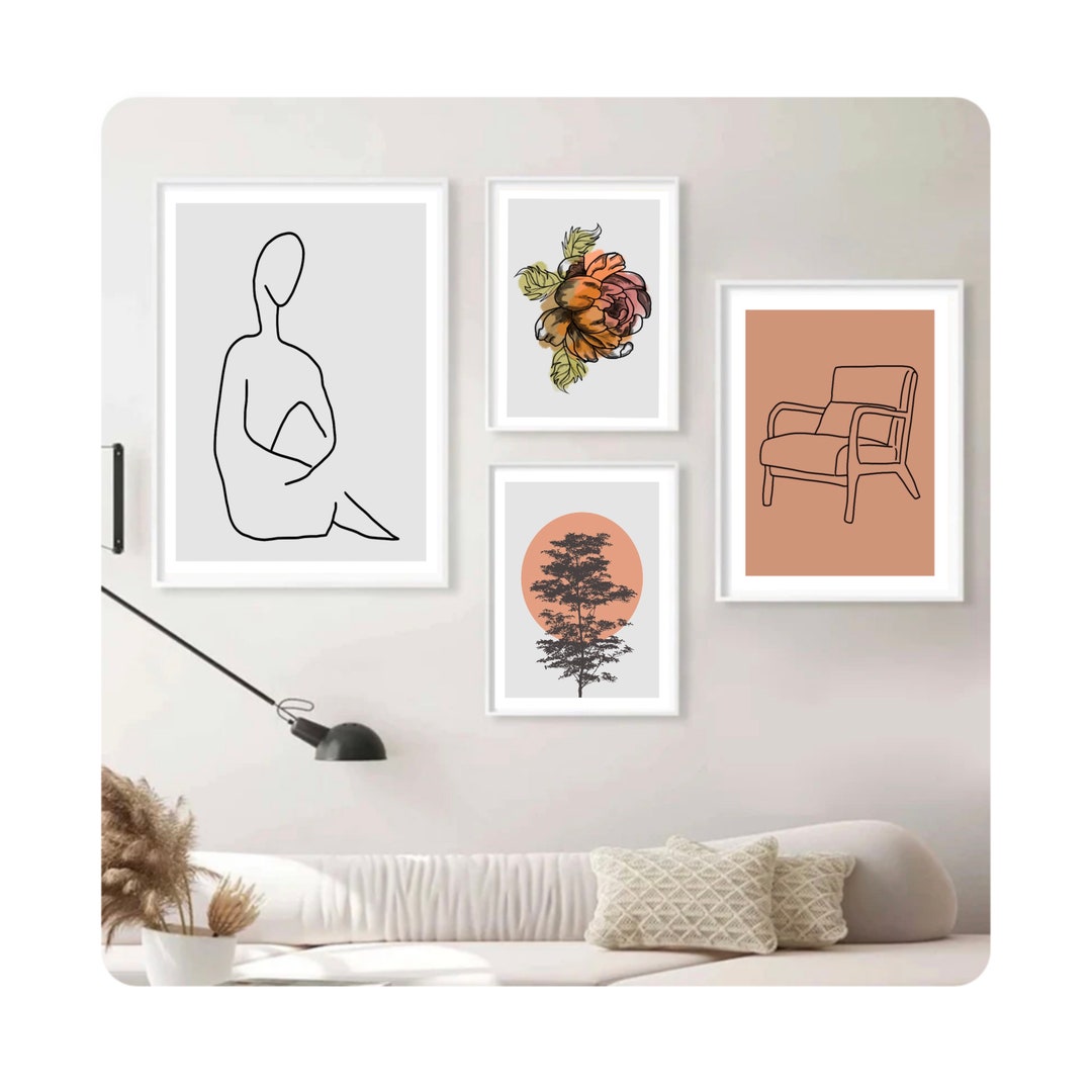 Mini Gallery Wall Art Set. Printable Minimalist Art - Etsy