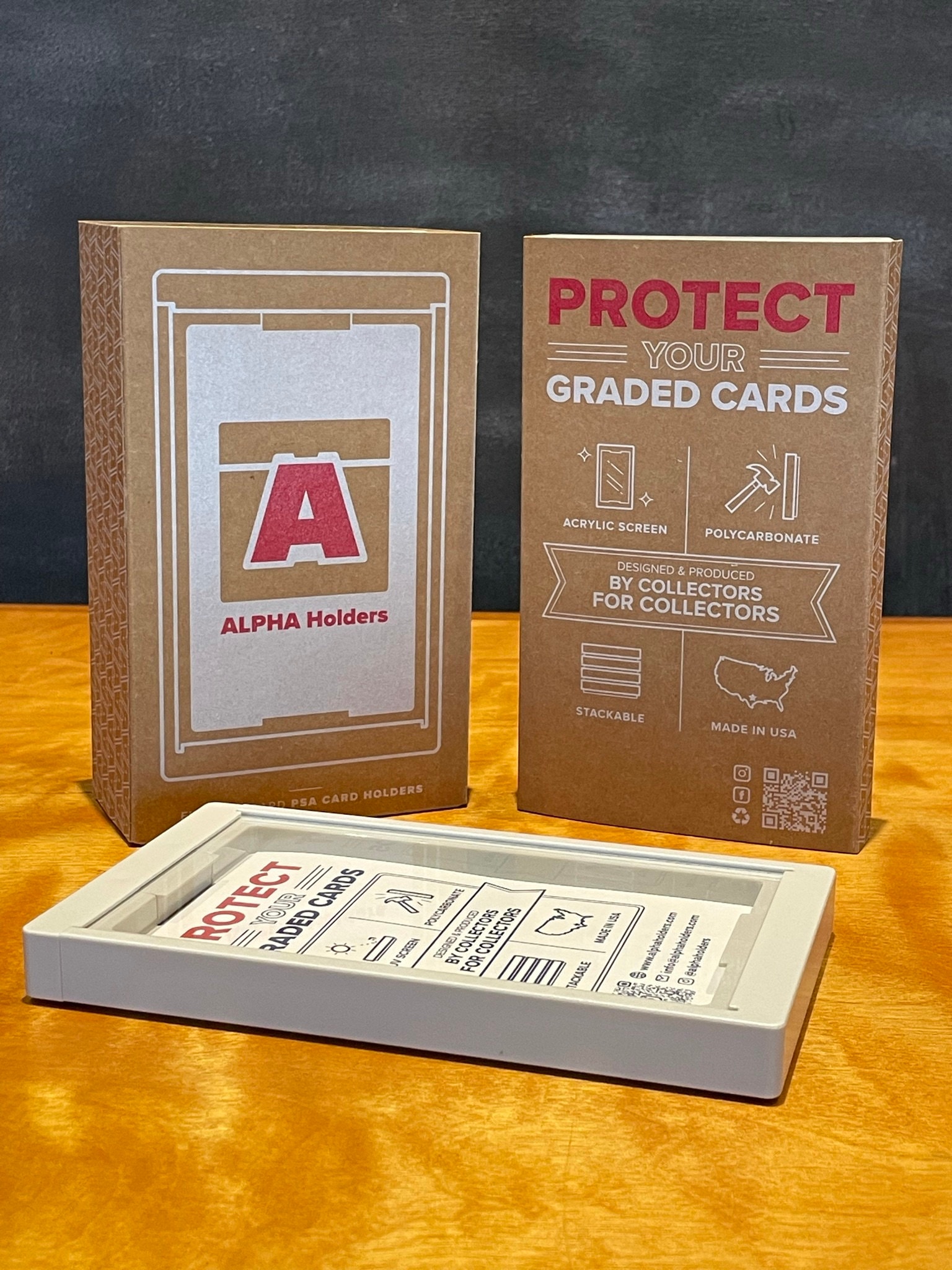 Alpha Holders for PSA Graded Cards - Stackable Polycarbonate Display ...
