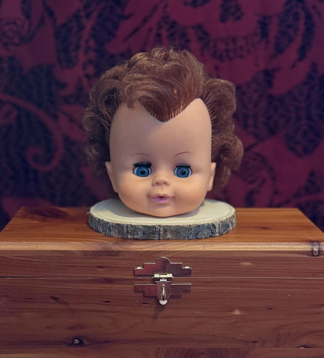 1964 Horsman, Ginger Doll Head on a Wood Base: Children of the Trees ...