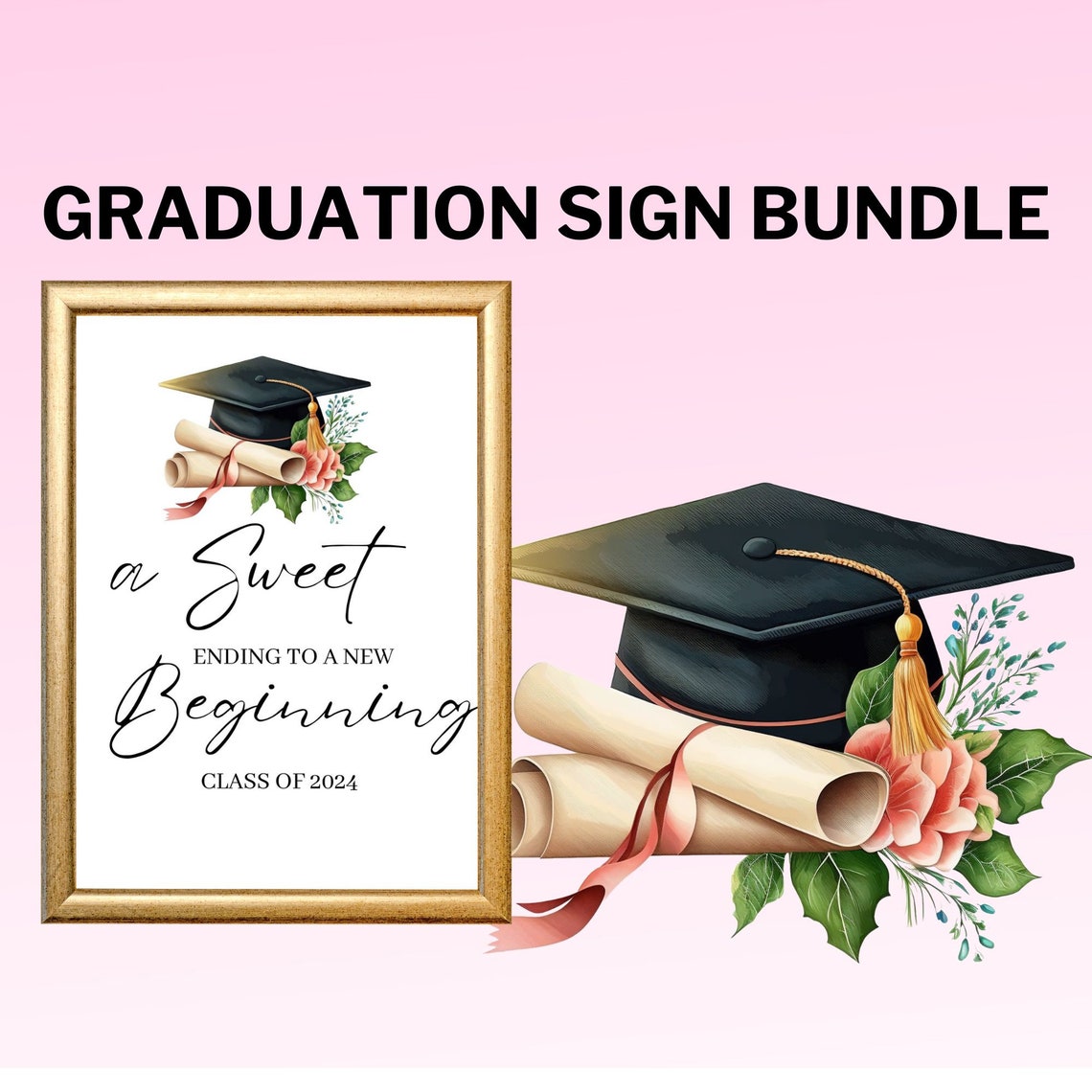 Graduation Signs Bundle, Printable Graduation Bundle, Graduation Table ...