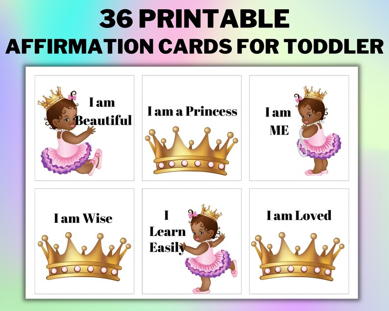 36 Child Affirmation Cards, Toddler Affirmations, Positive Daily Quotes ...