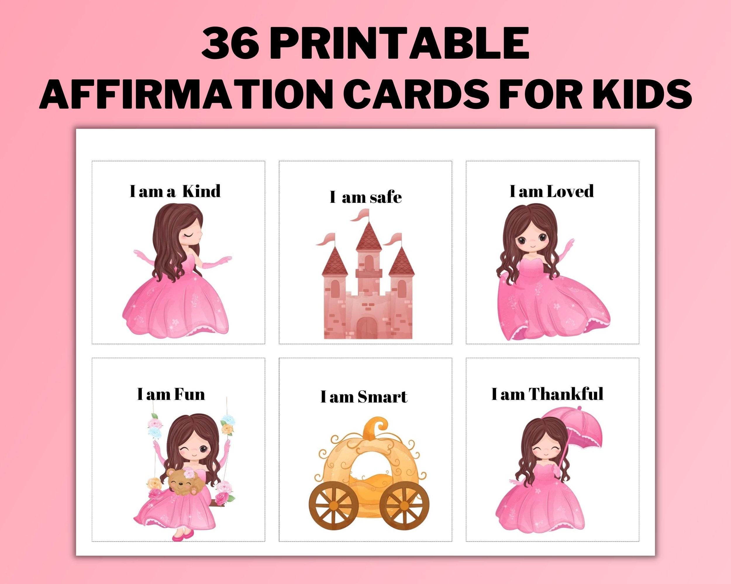 Affirmation Cards for Kids Printable, Children's Positive Affirmation ...