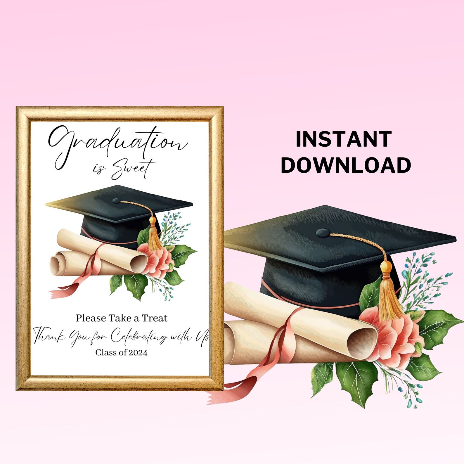 Graduation Signs Bundle, Printable Graduation Bundle, Graduation Table ...