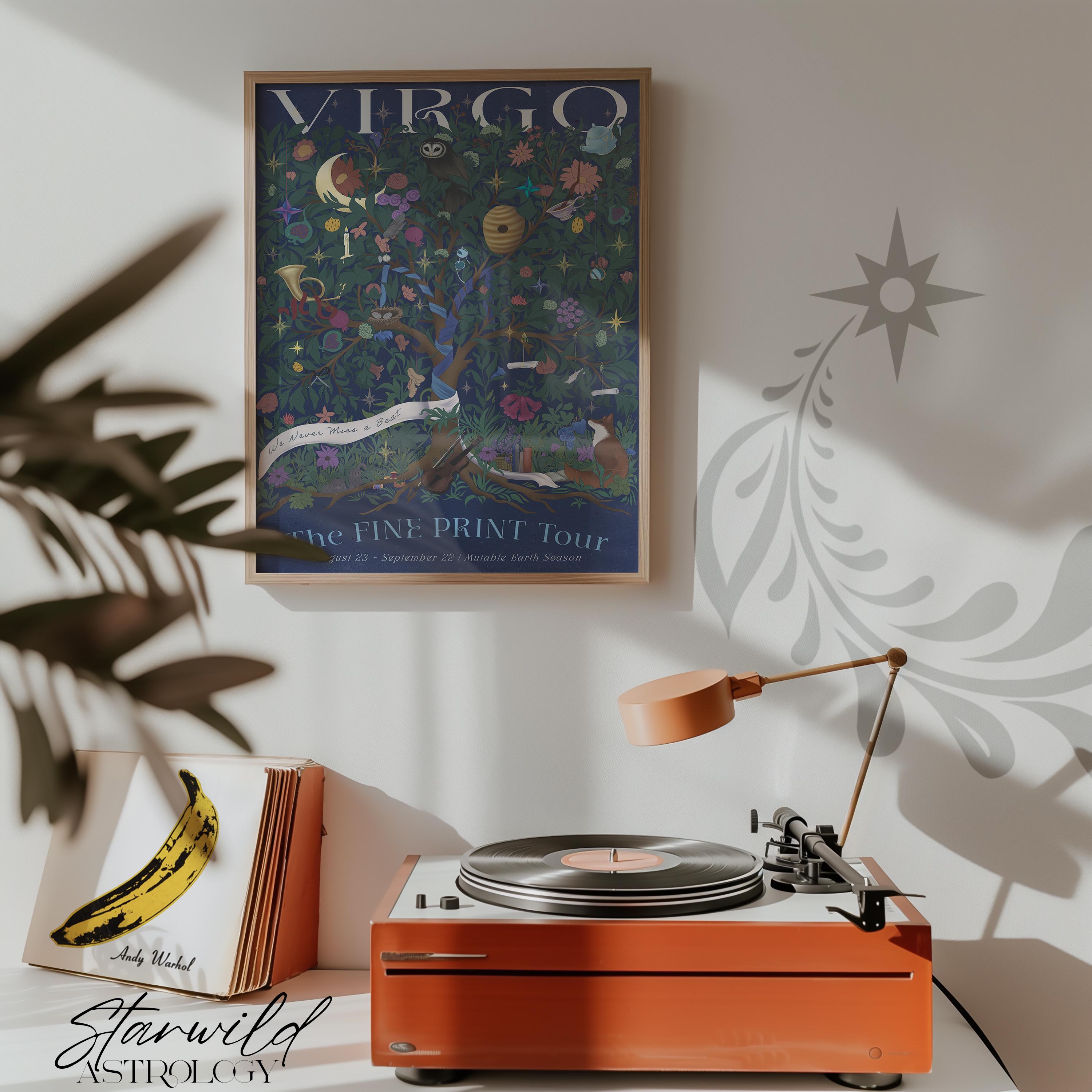 Zodiac Band Poster - Virgo Edition | Astrology Concert Art Print ...