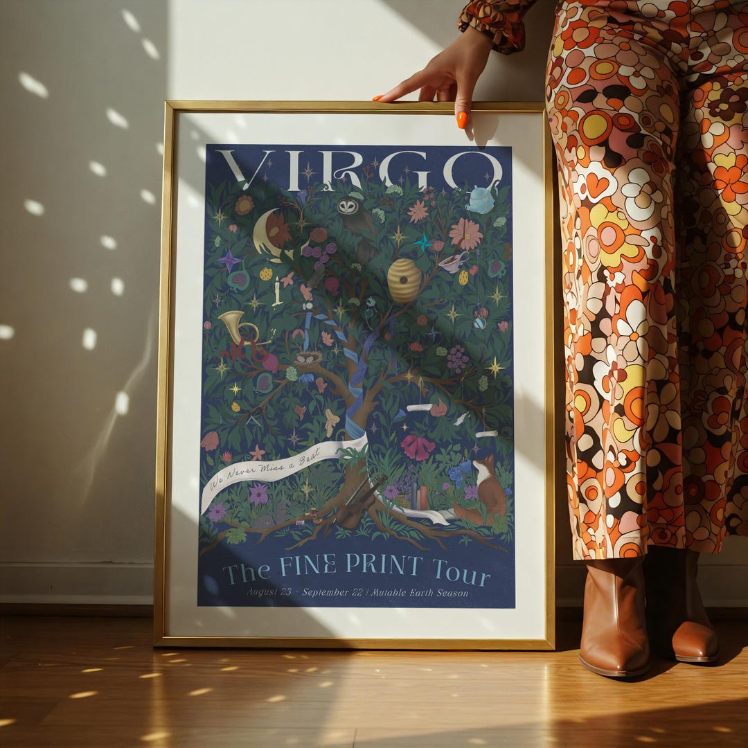 Zodiac Band Poster - Virgo Edition | Astrology Concert Art Print ...