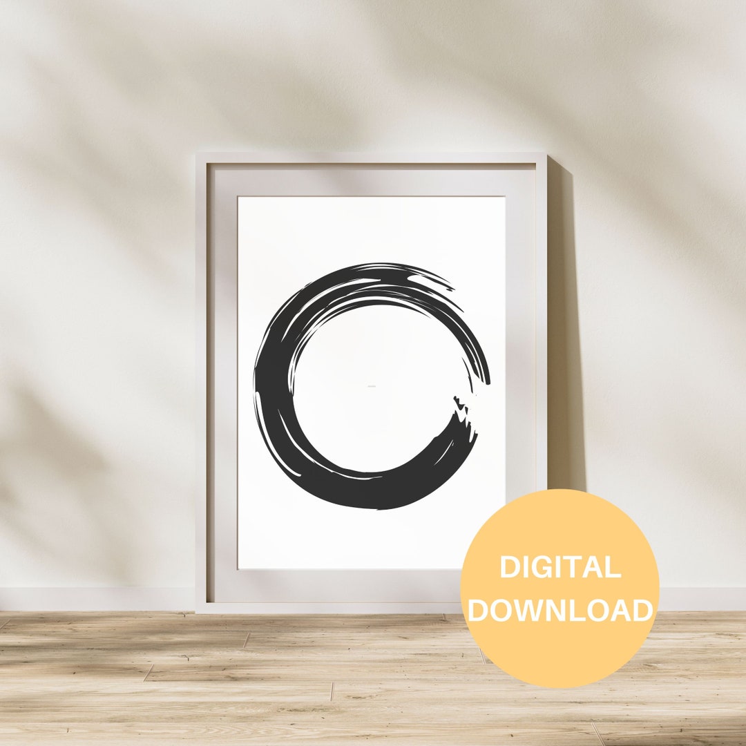 Enso, Enso Circle, Enso Circle Wall Art, Japanese Art, Japanese Wall ...