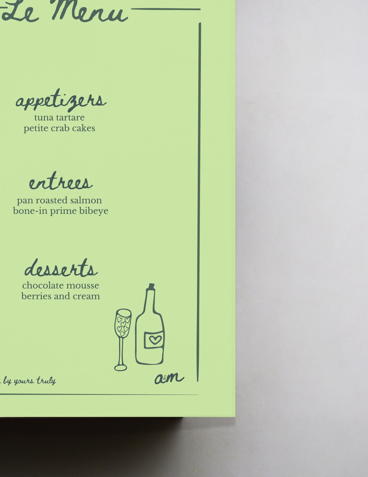 Bespoke Wedding Digital Menu Package - With Love - Etsy