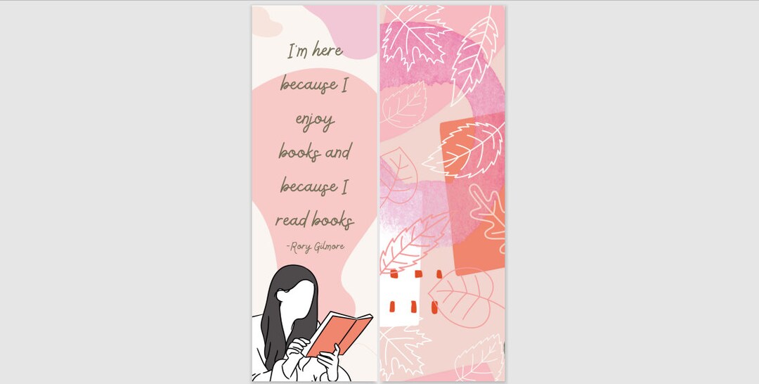 Printable: Gilmore Girls Double Sided Bookmark, Rory Gilmore's Quote ...