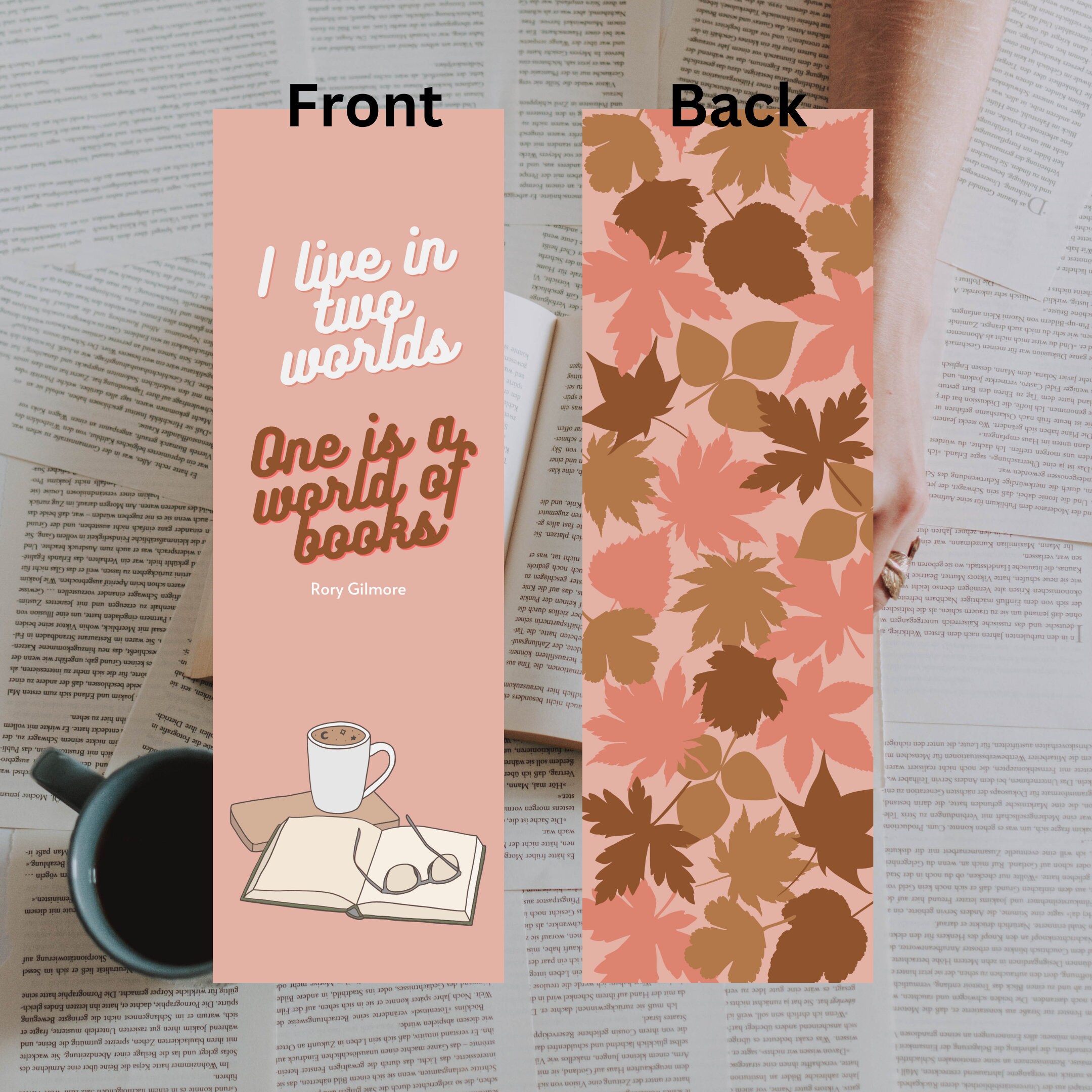 Printable Bookmark I Live In Two Worlds One Is A World Of Books
