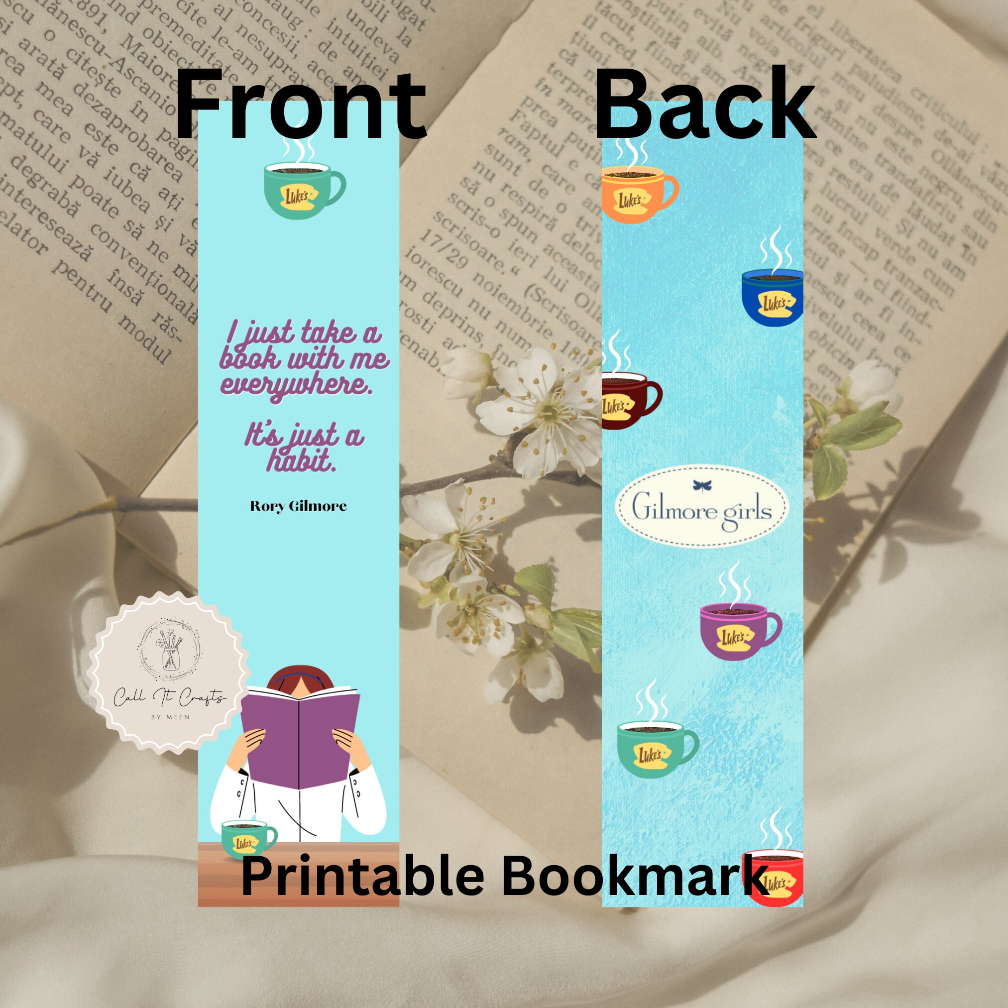 Printable Bookmark Gilmore Girls Quote Rory Gilmore Book Etsy