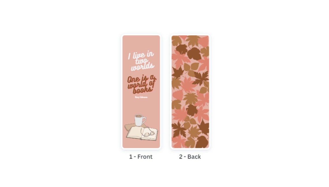 Printable Bookmark: I Live in Two Worlds, One is a World of Books ...