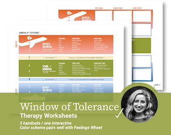 Window of Distress Tolerance Infographic & Worksheet Digital Download ...